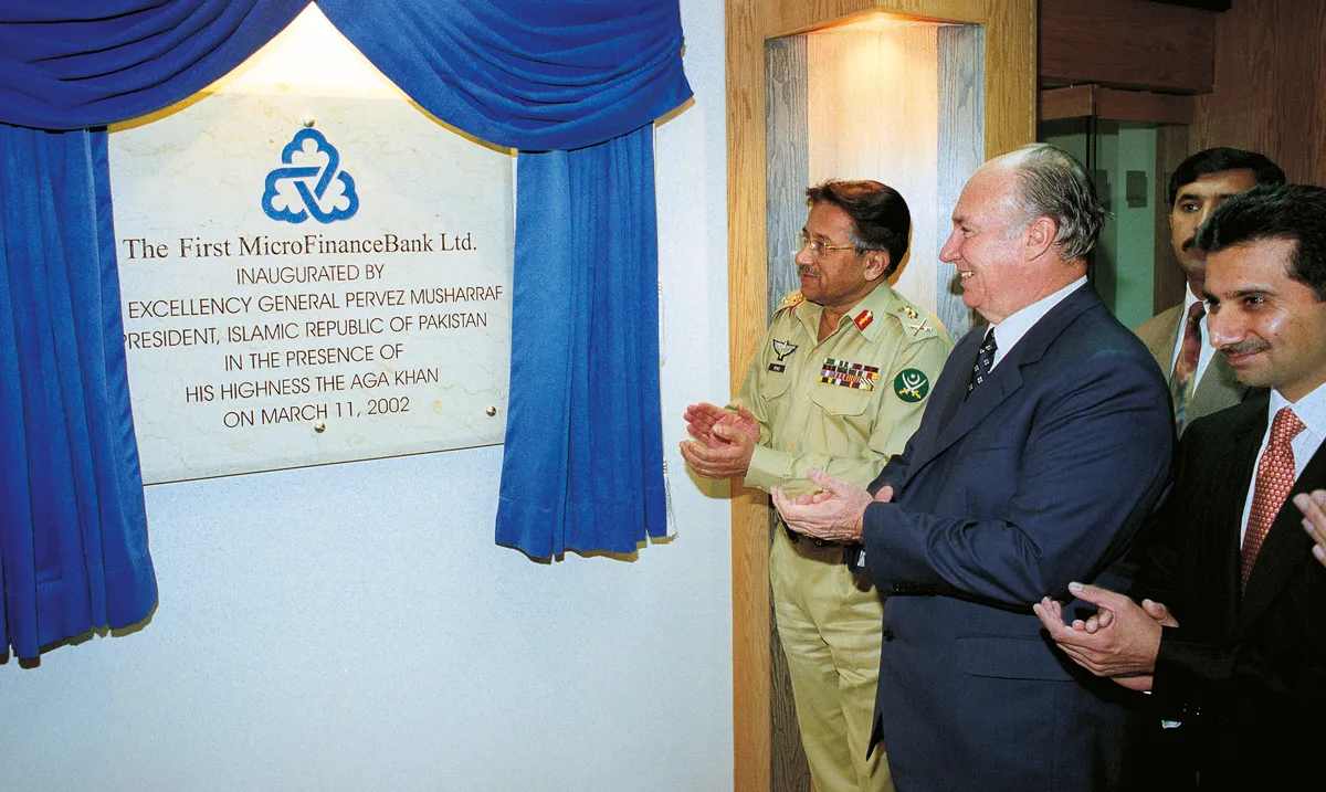 President Musharraf and Aga Khan launch the First MicroFinanceBank