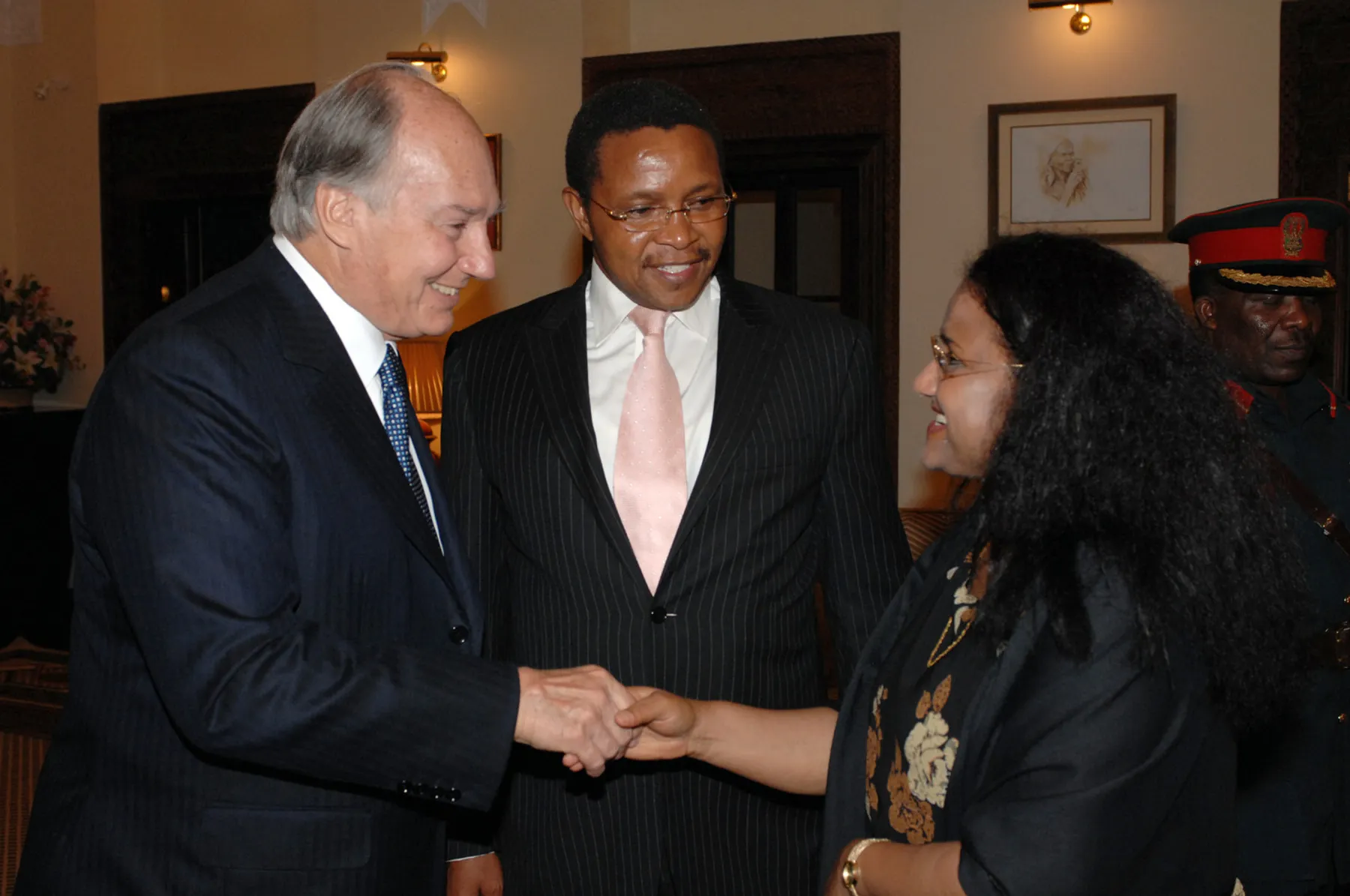 State banquet during His Highness the Aga Khan's Golden Jubilee visit ...