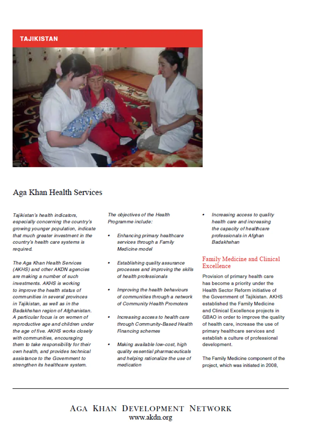 Aga Khan Health Services in Tajikistan - AKDN