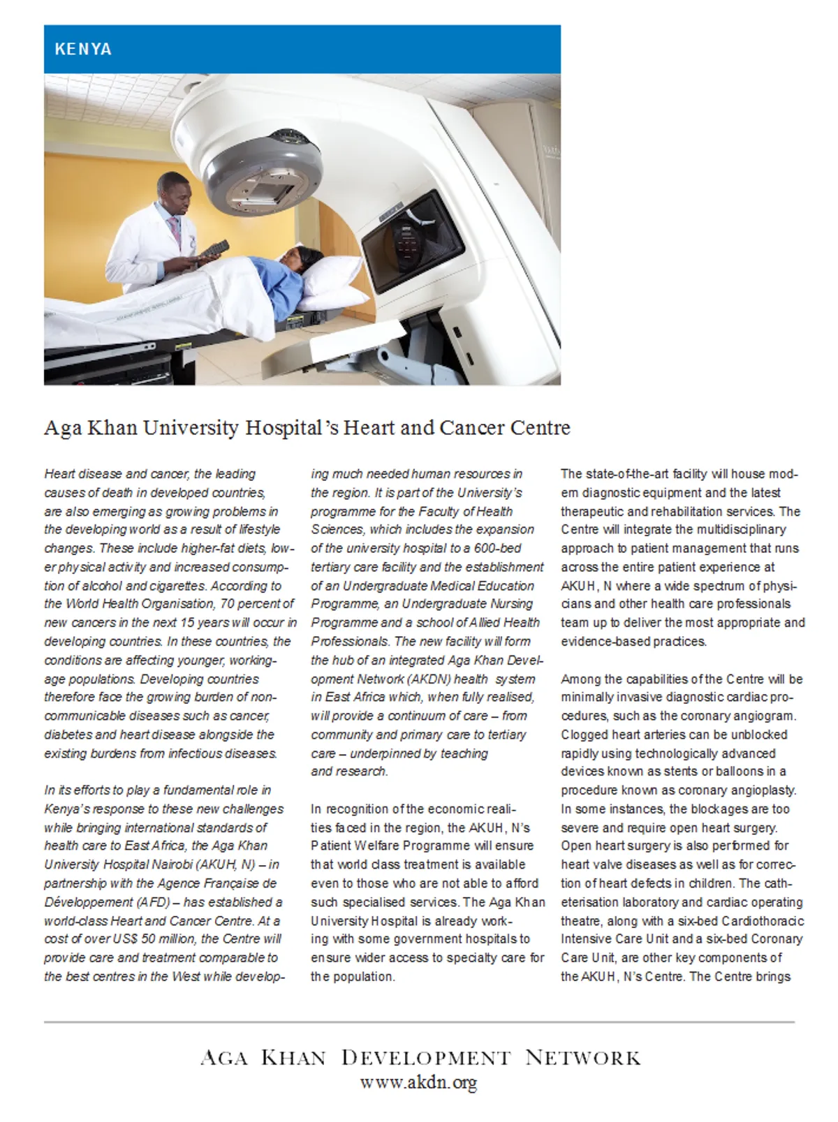 AKU Hospital - Heart and Cancer Centre - Kenya - AKDN