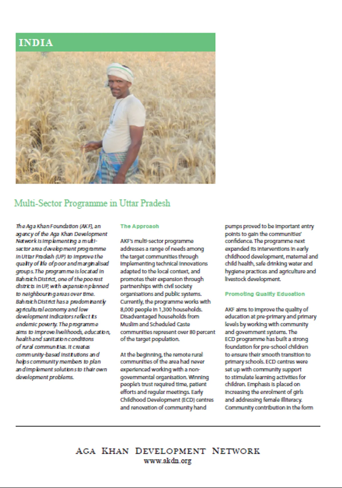 Multi-Sector Programme in Uttar Pradesh - AKDN