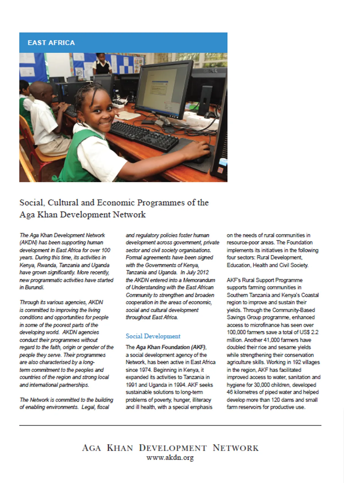 Aga Khan Development Network in East Africa - AKDN