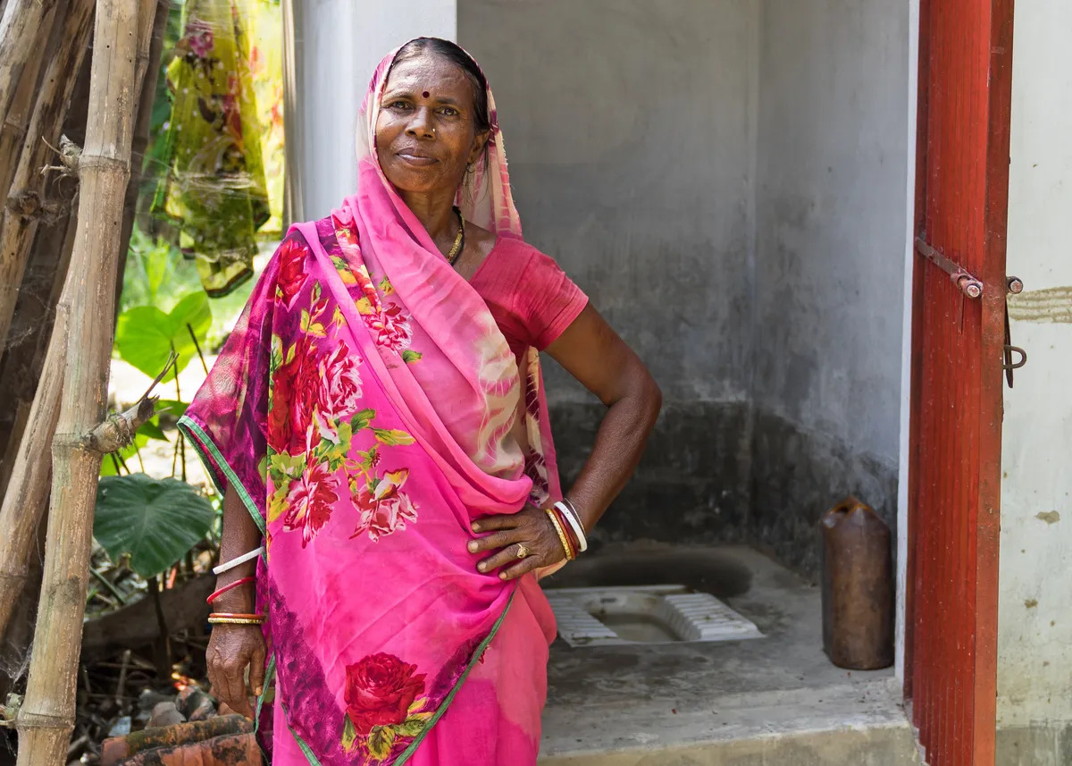 Shanti Devi talking about the impact of toilets on her community