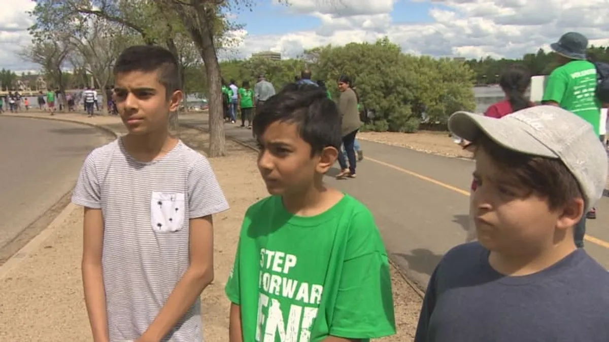 Lessons in compassion from children at world anti-poverty walk in Regina