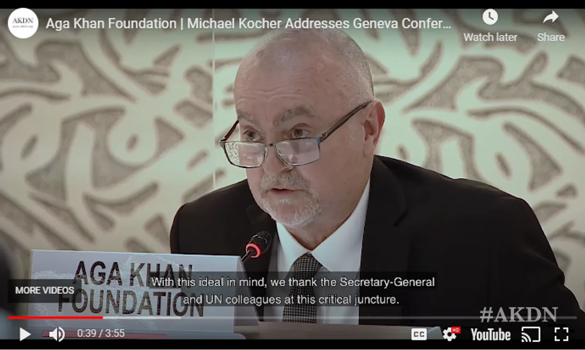 Michael Kocher Addresses Geneva Conference on Afghanistan