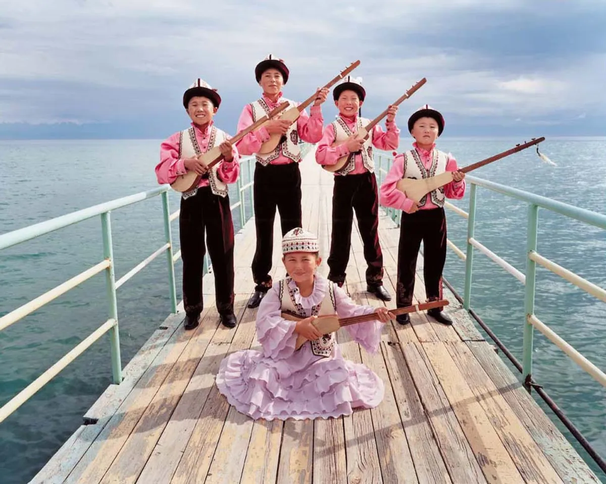 Playing traditional Kyrgyz music - AKDN